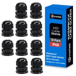 M20 Black 20mm IP68 Waterproof Compression Nylon Cable Glands