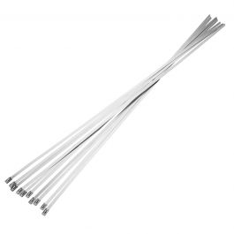 12 x 300mm Cable Stainless Steel Metal Ties Exhaust Marine Grade Wrap ...