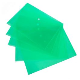 AVARTEK Green Plastic A4 Document Wallets Filing Wallet Folders Stud ...
