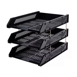 Avartek Black 3 Tier Filing Document Letter Tray